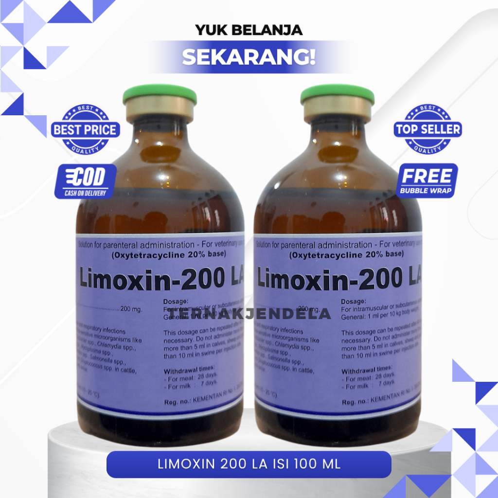 Jual LIMOXIN 200 LA ISI 100 ML - Antibiotik Broad Spectrum untuk ...