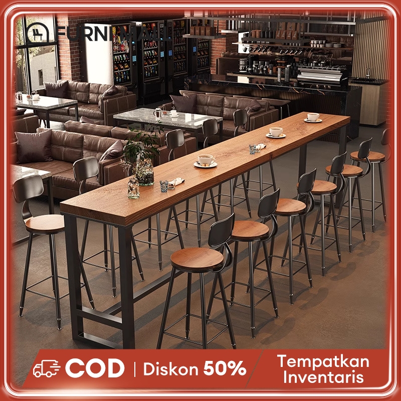 Jual Meja Makan/Meja Bar 180CM /Meja Cafe Besi/ Meja Kopi Teras /Meja ...
