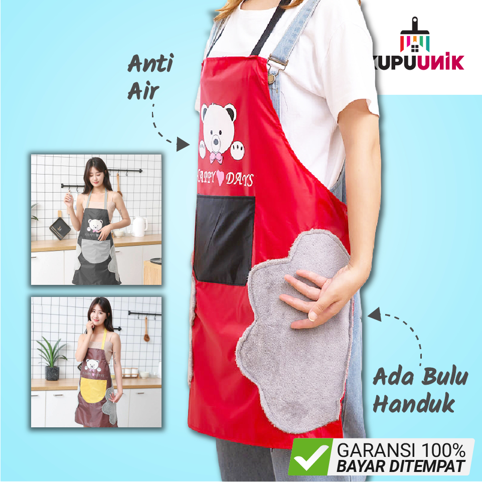 Jual Celemek Dapur Celmek Masak Clemek Dapur Barista Kain Lucu Anti Air ...