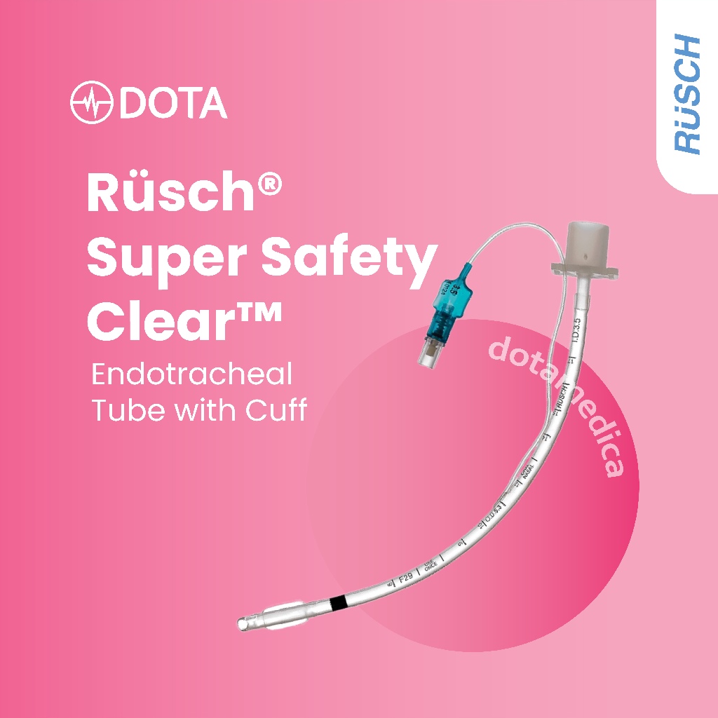 Jual RUSCH Super Safety Clear Endotracheal Tube with Cuff / ETT Cuff ...