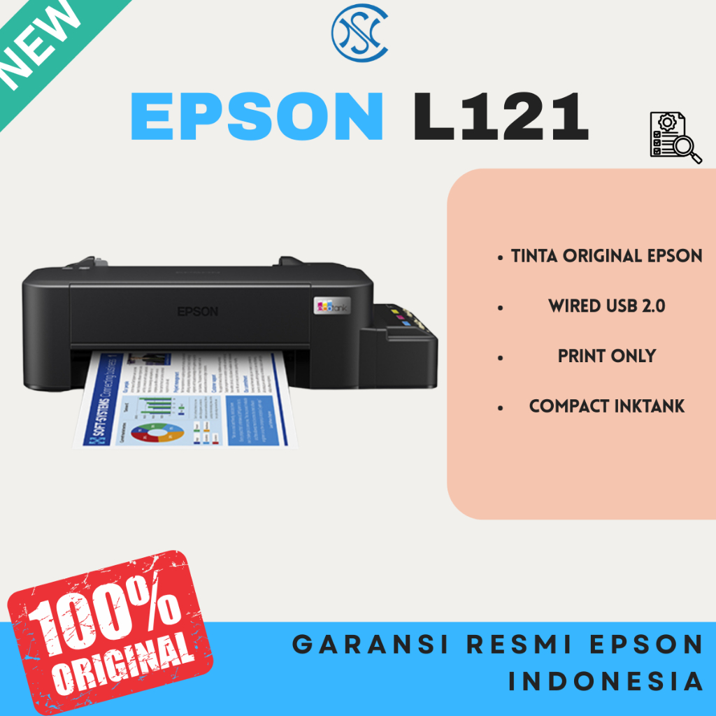Jual PRINTER EPSON L121 INK TANK INCLUDE ORIGINAL TINTA EPSON | Shopee ...