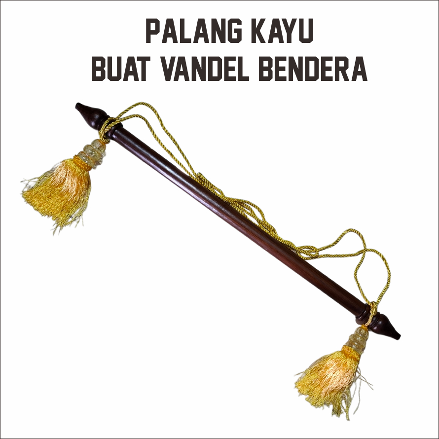 Jual tiang palang kayu bendera vandel bendera + tali gantung | Shopee ...