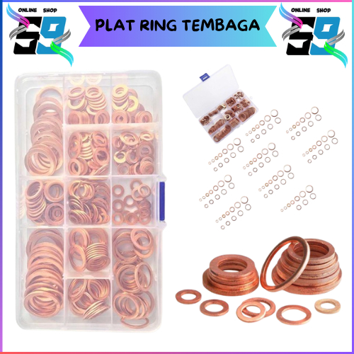 Jual Ring Plat Tembaga 260pcs Plate Ring Baut M5-M22 Gasket Mobil Bolt ...
