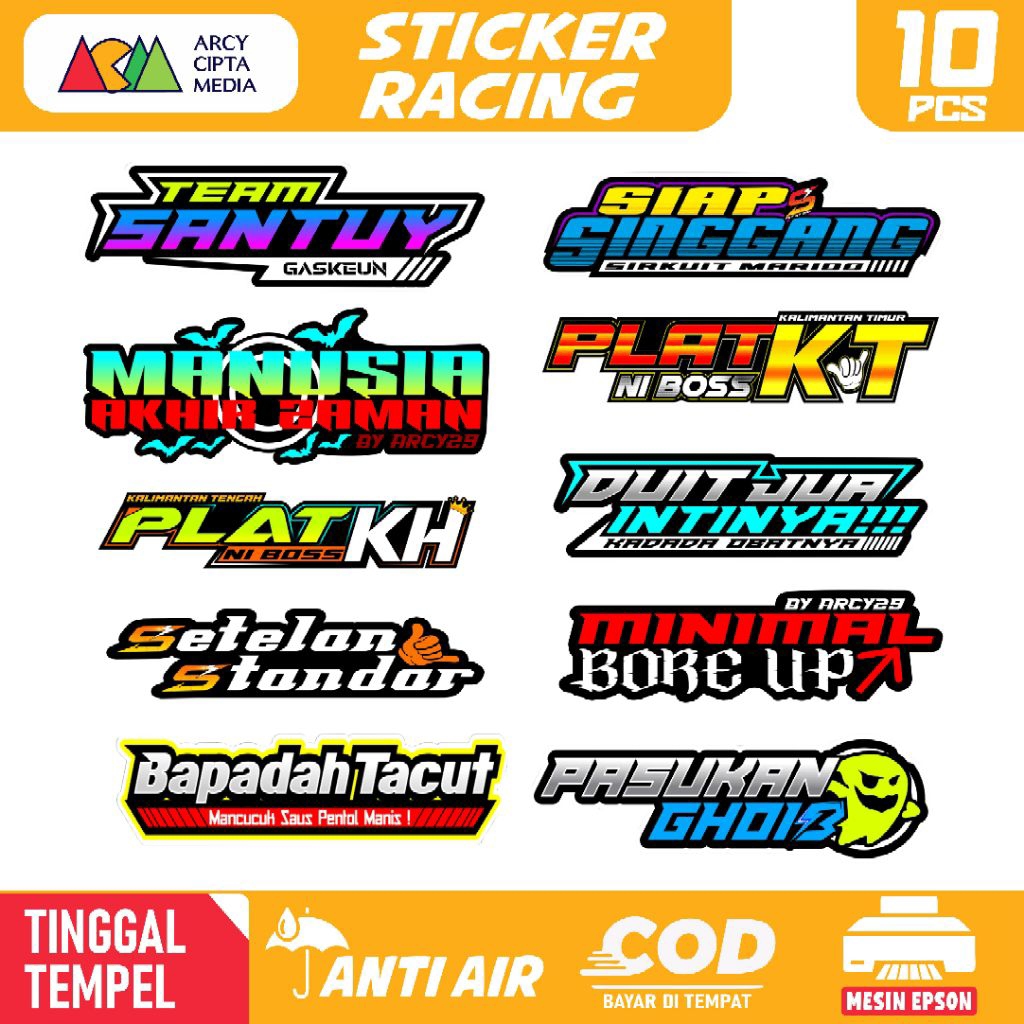Jual Stiker Set Pack Racing Cutting [ Epson s80 ] | Shopee Indonesia