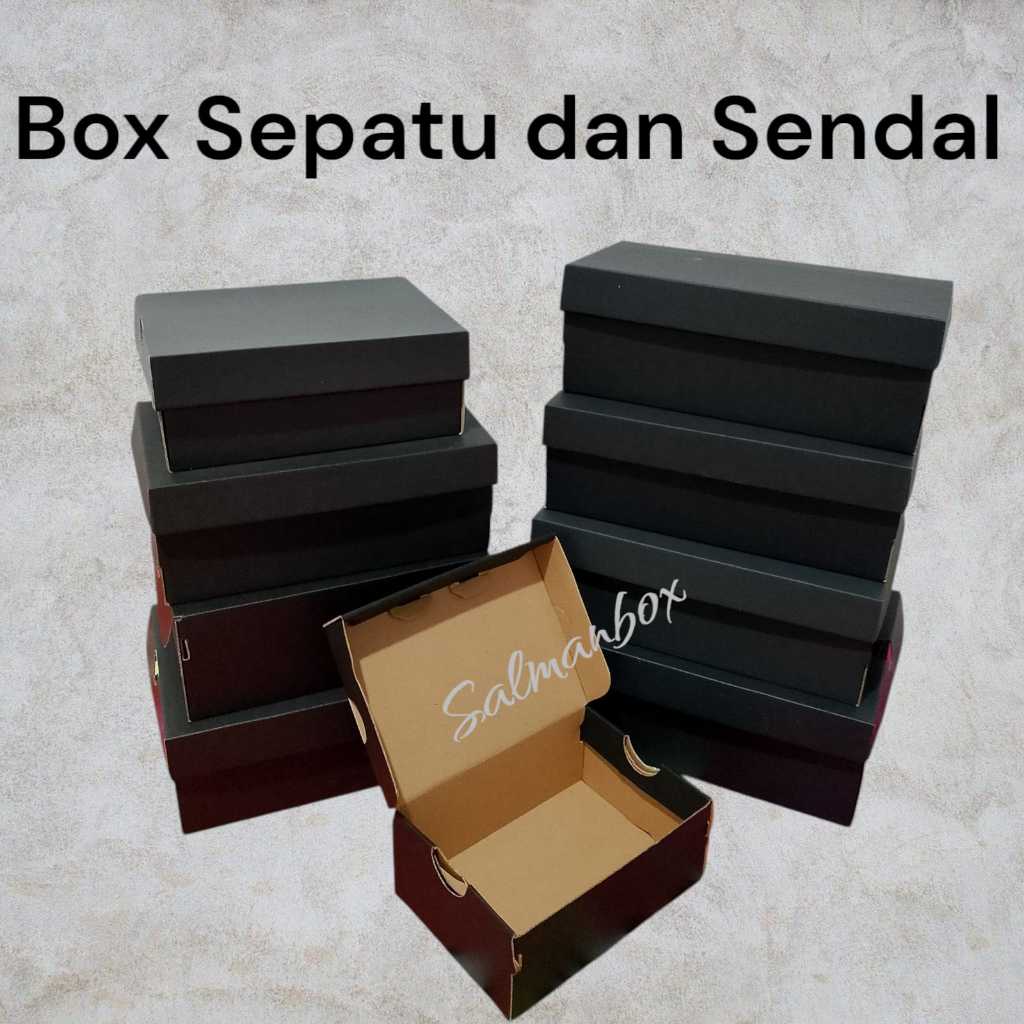 Jual BOX SEPATU HITAM POLOS SIZE 31X22X11 CM/BOX SEPATU JUMBO HITAM/BOX ...
