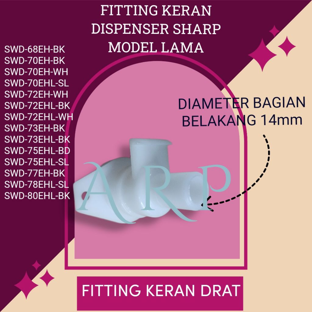 Jual Fitting keran dispenser sharp galon bawah sistem drat | Shopee Indonesia