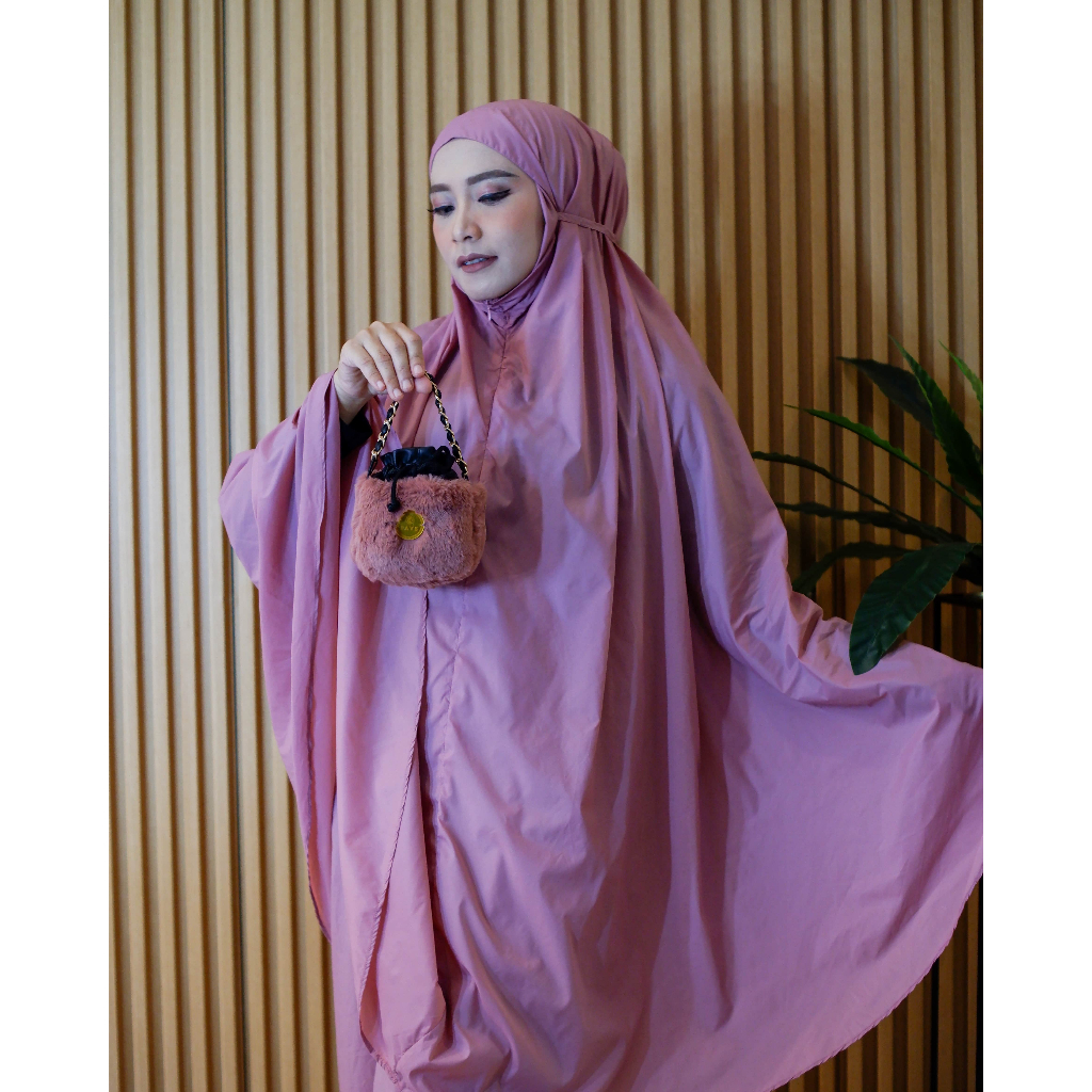 Jual Mukena Telekung Travel Remaja Dewasa Polos Renda Bahan Adem Nilon ...