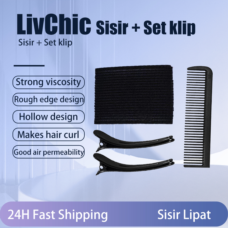 Jual LivChic Sisir Lipat dan Jepit Rambut dan Set Kombo Stiker Poni ...