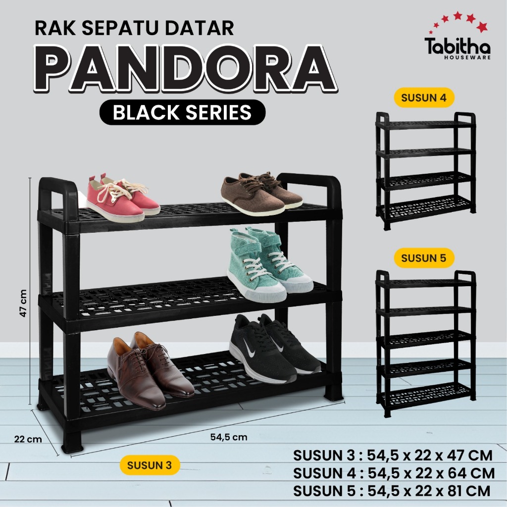 Jual Rak Sepatu Tabitha Pandora - Rak Sepatu Susun 3, 4, 5 / Serbaguna ...
