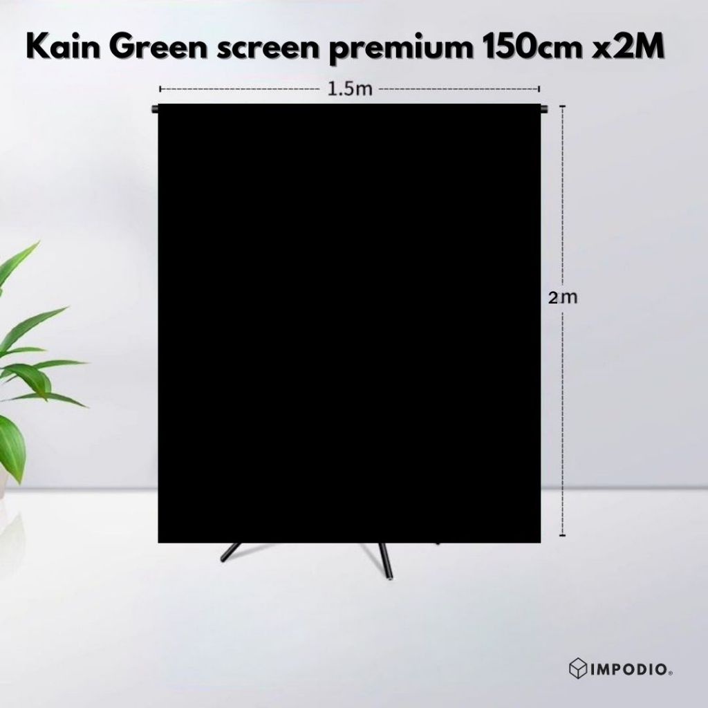 Jual Kain Backdrop Studio HITAM untuk Fotografi IMPODIO ukuran 150cm x ...