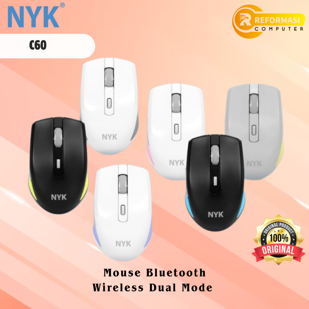 Jual NYK Mouse Dual Mode Mouse C60 Bluetooth Wireless | Shopee Indonesia
