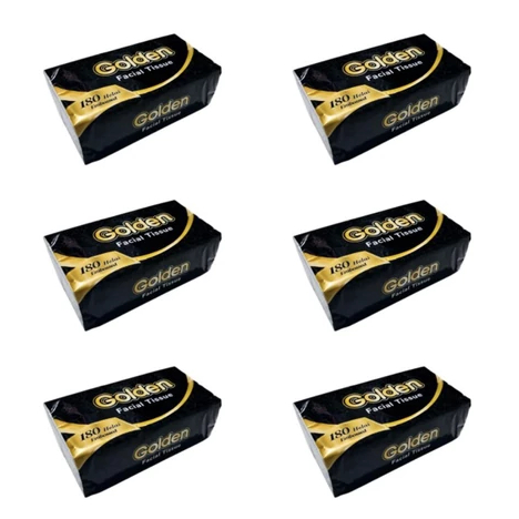 Jual Paket Tissue 6 Pack Tisu Murah Golden Facial Tissu 180 Sheets 2ply ...