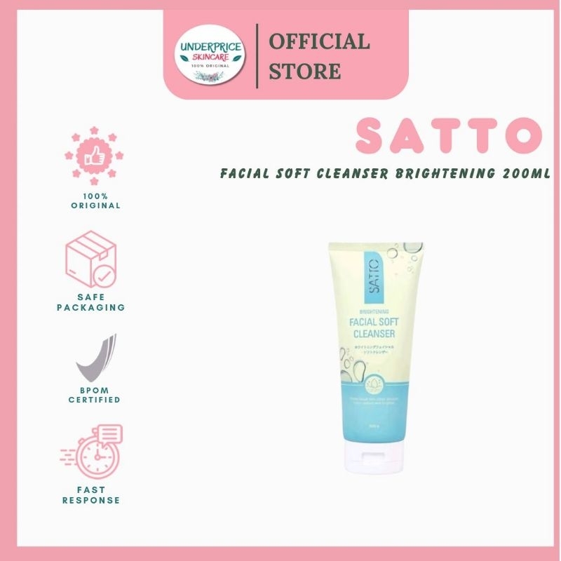 Jual Satto Brightening Facial Soft Cleanser 200ml | Shopee Indonesia