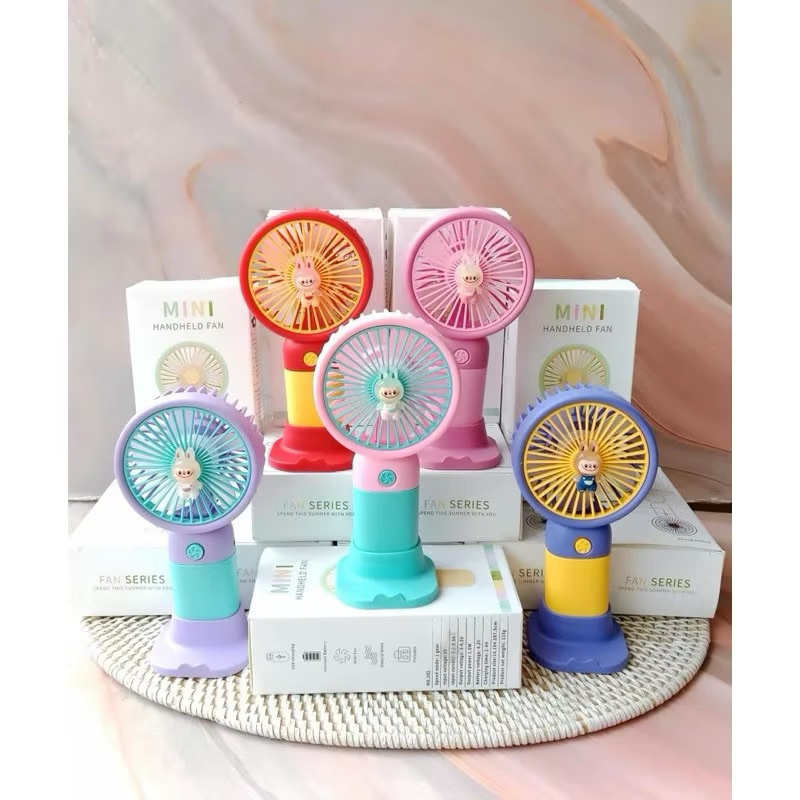 Jual Kipas Mini Genggam Motif Labubu / Kipas Angin Portable Karakter ...