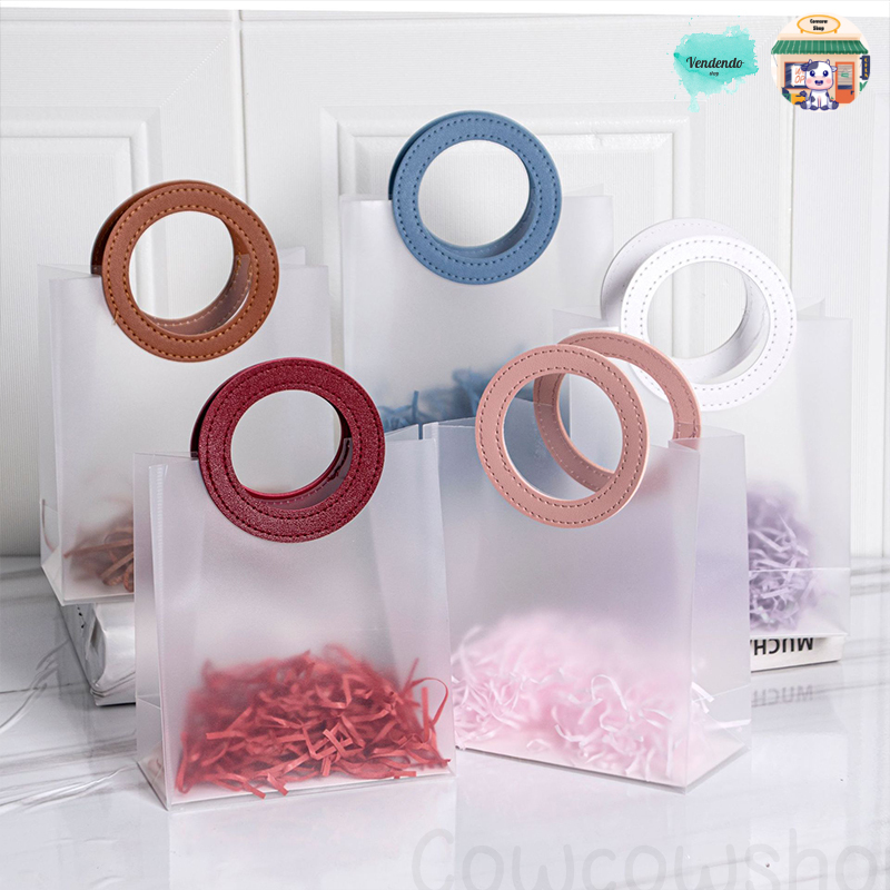 Jual Goodie Bag Premium Doff Handle Leather ROUND series /Tas Mika PVC ...