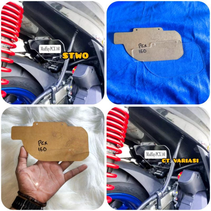 Jual Mudflap Penahan Lumpur PCX 160 Bahan Akrilik Mudflap Akrilik Free ...