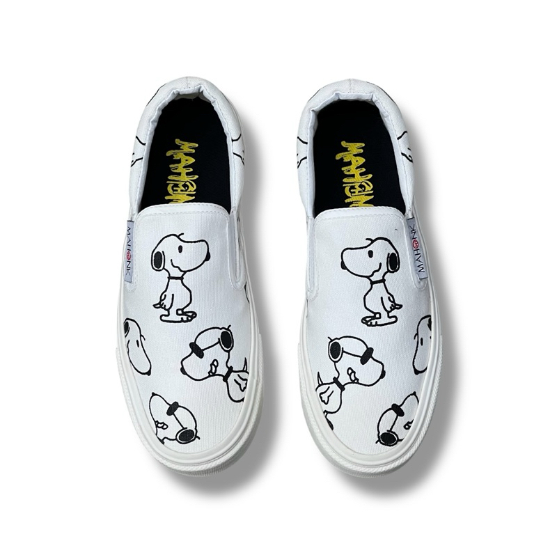Jual SEPATU MAHONK - Slip On Snop Og Cream Black Pria Wanita Sepatu ...