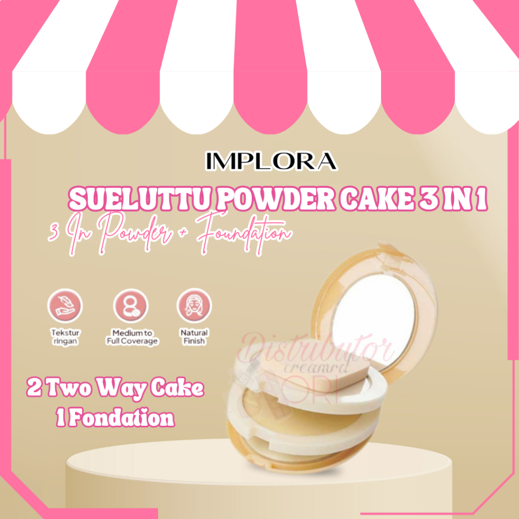 Jual IMPLORA BEDAK 3IN1 IMPLORA COMPACT POWDER / BEDAK FOUNDATION (KODE ...