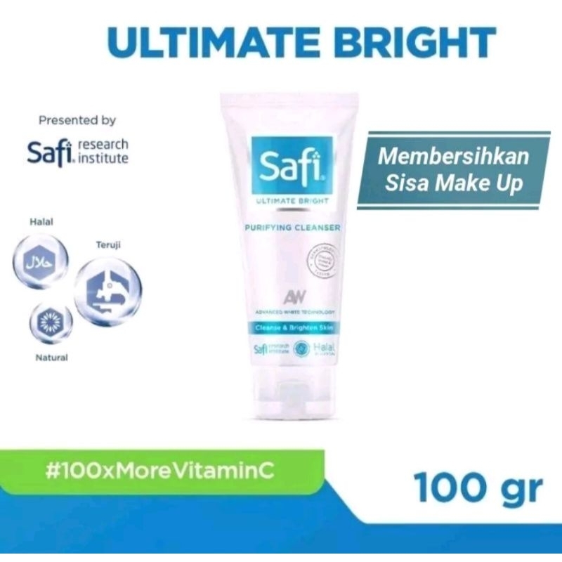 Jual SAFI ULTIMATE BRIGHT PURIFYING CLEANSER 100ML+25ML EXTRA (PROMO ...