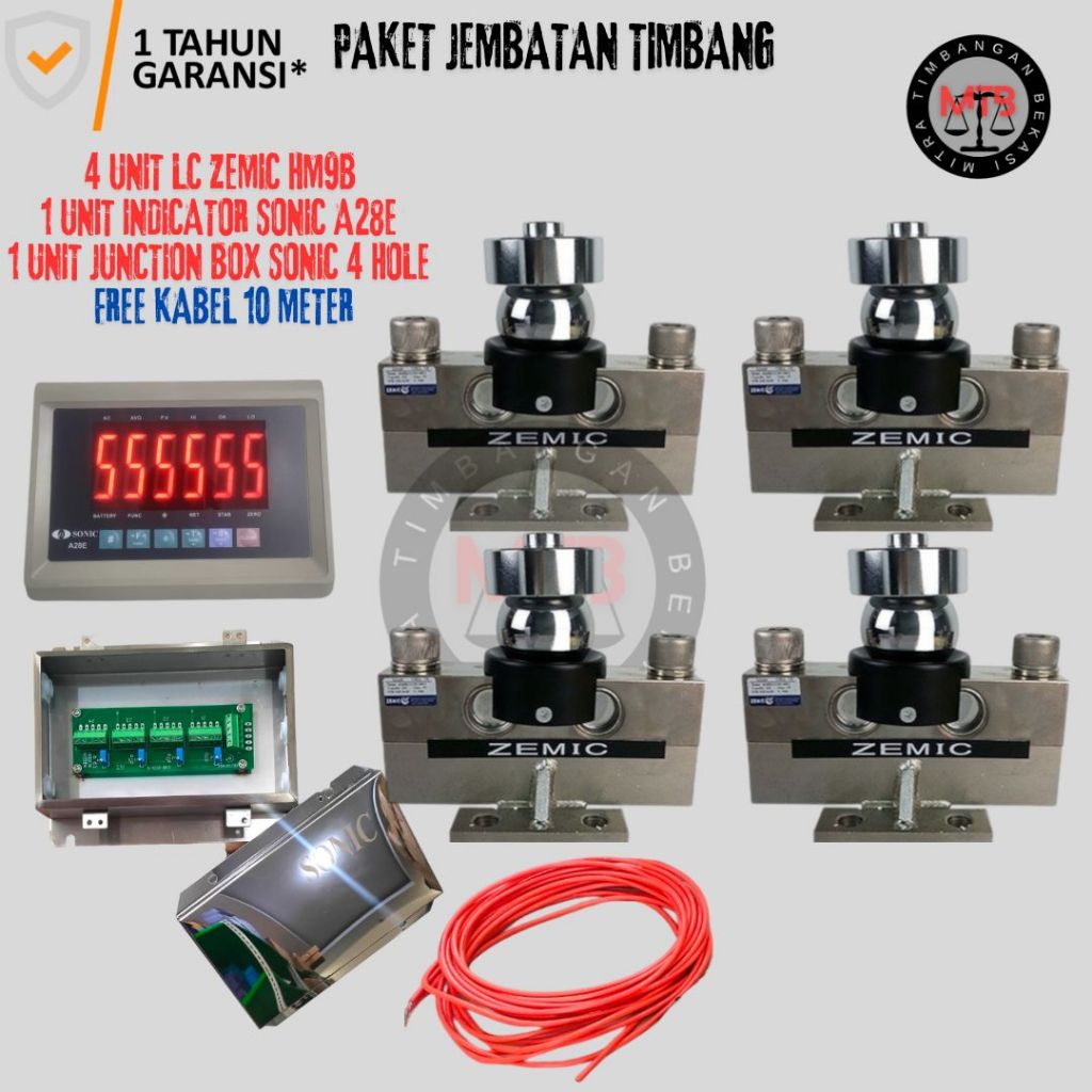 Jual Paket Load Cells Zemic HM9B Load Cell Jembatan Timbang Load Cell Timbangan Digital | Shopee ...
