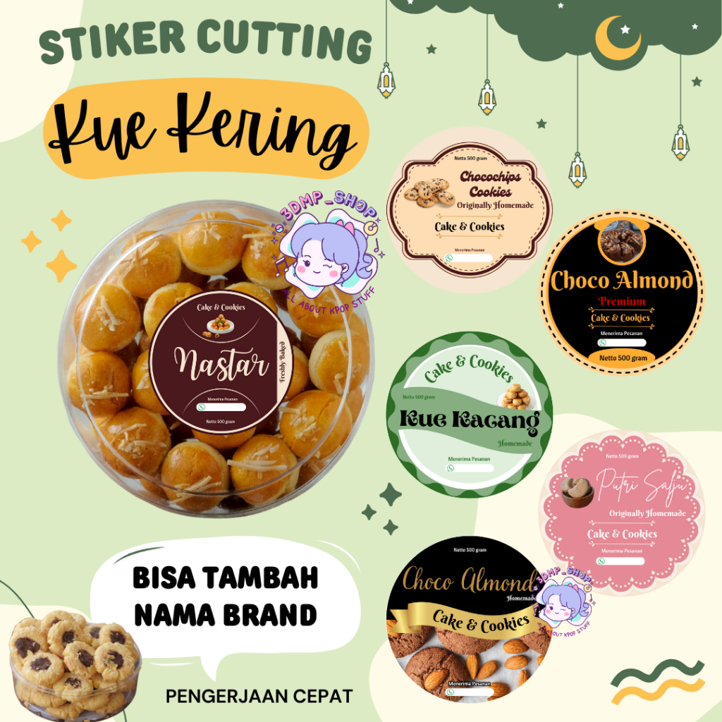 Jual Stiker A3 Kuker Kue Kering Bontax Chromo Cake Hari Raya Idul Fitri ...