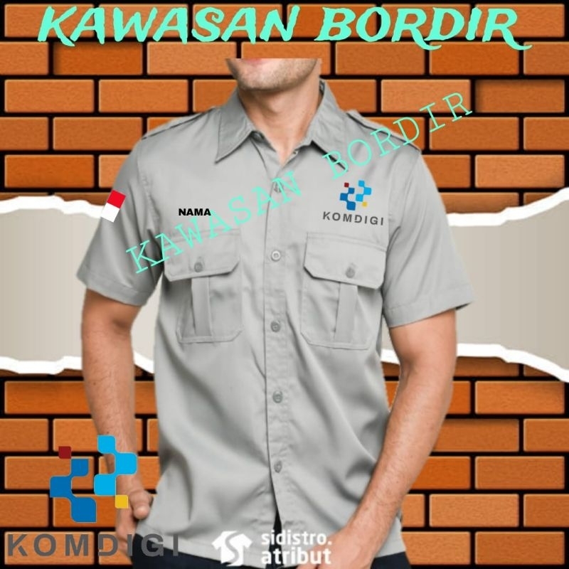 Jual Terbaru kemeja komdigi komunikasi dan digital seragam komdigi baju ...