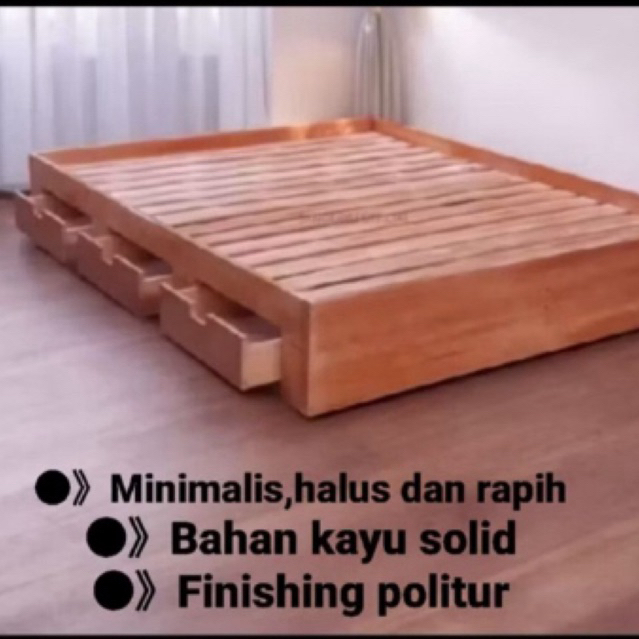 Jual Divan Kayu Laci Dipan Kayu Laci Minimalis | Shopee Indonesia