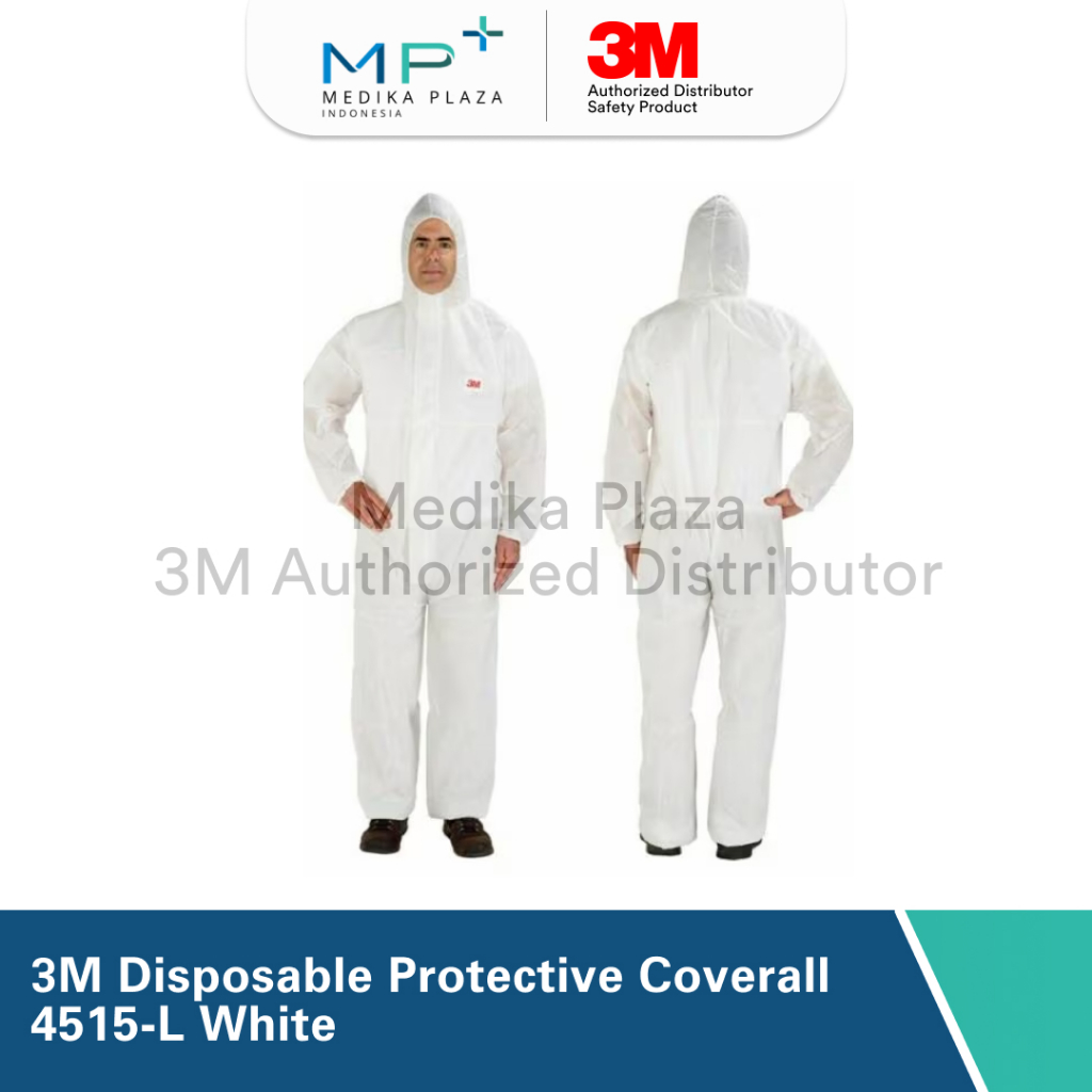 Jual 3M Disposable Protective Coverall 4515-L White (Pcs) | Shopee ...