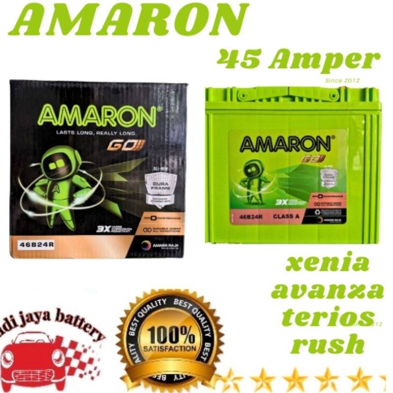 Jual Aki mobil Toyota Avanza Amaron Go 46B24R Aki kering 12 volt 45 Amper NS 60 | Shopee Indonesia