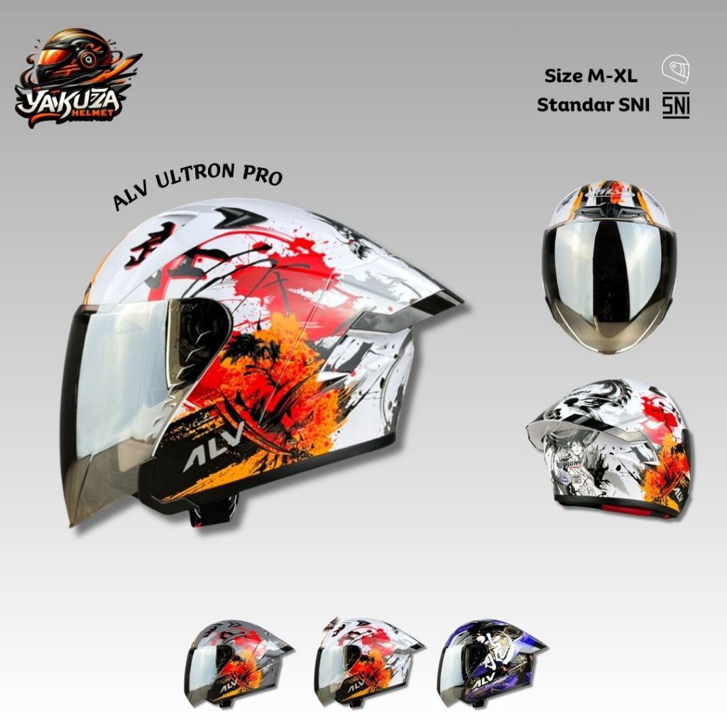 Jual Helm ALV ULTRON PRO MOTIF JAPAN CULTURE Helm Half Face SINGLE ...
