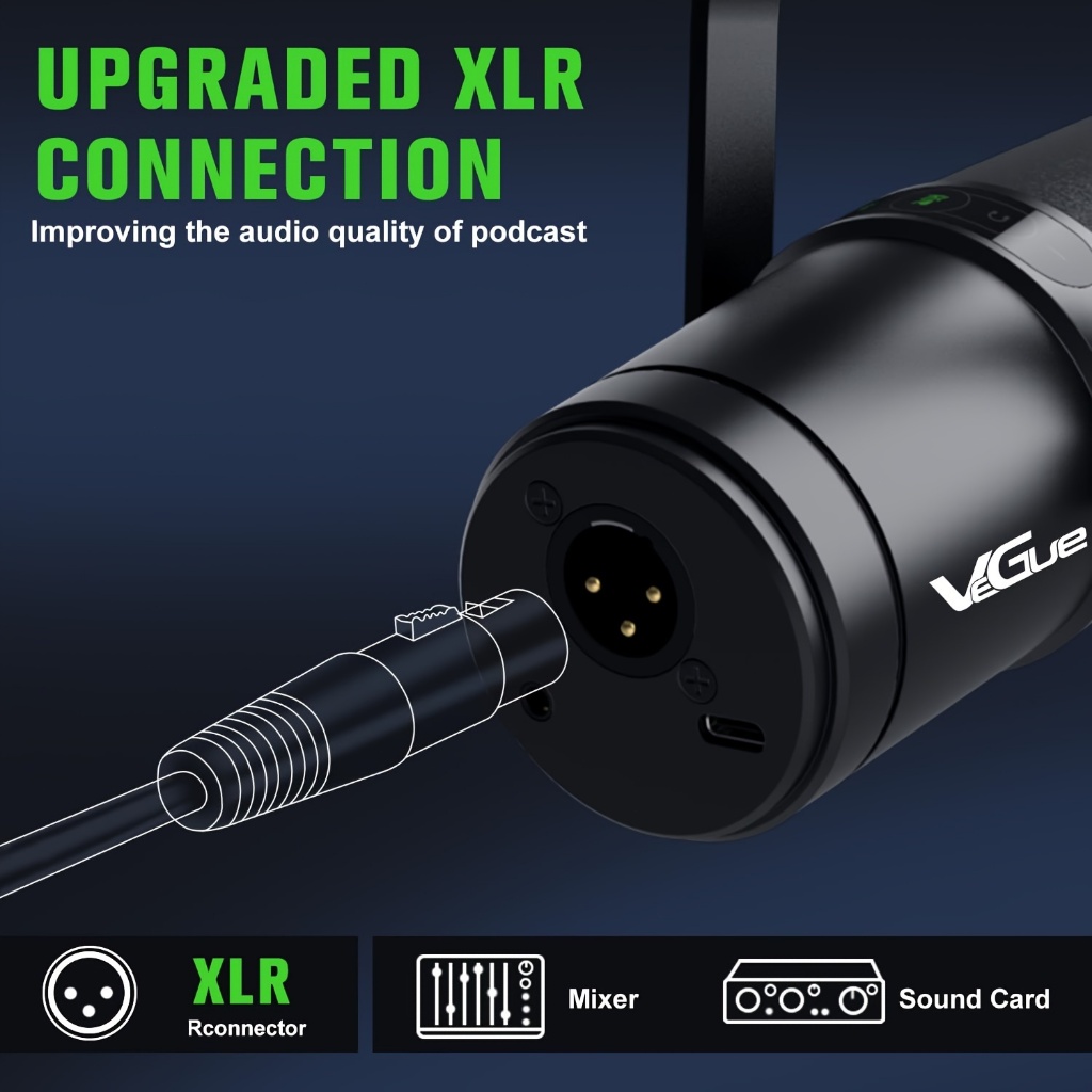 Jual Professional USB/XLR Dynamic Microphone for Broadcast Podcast ...