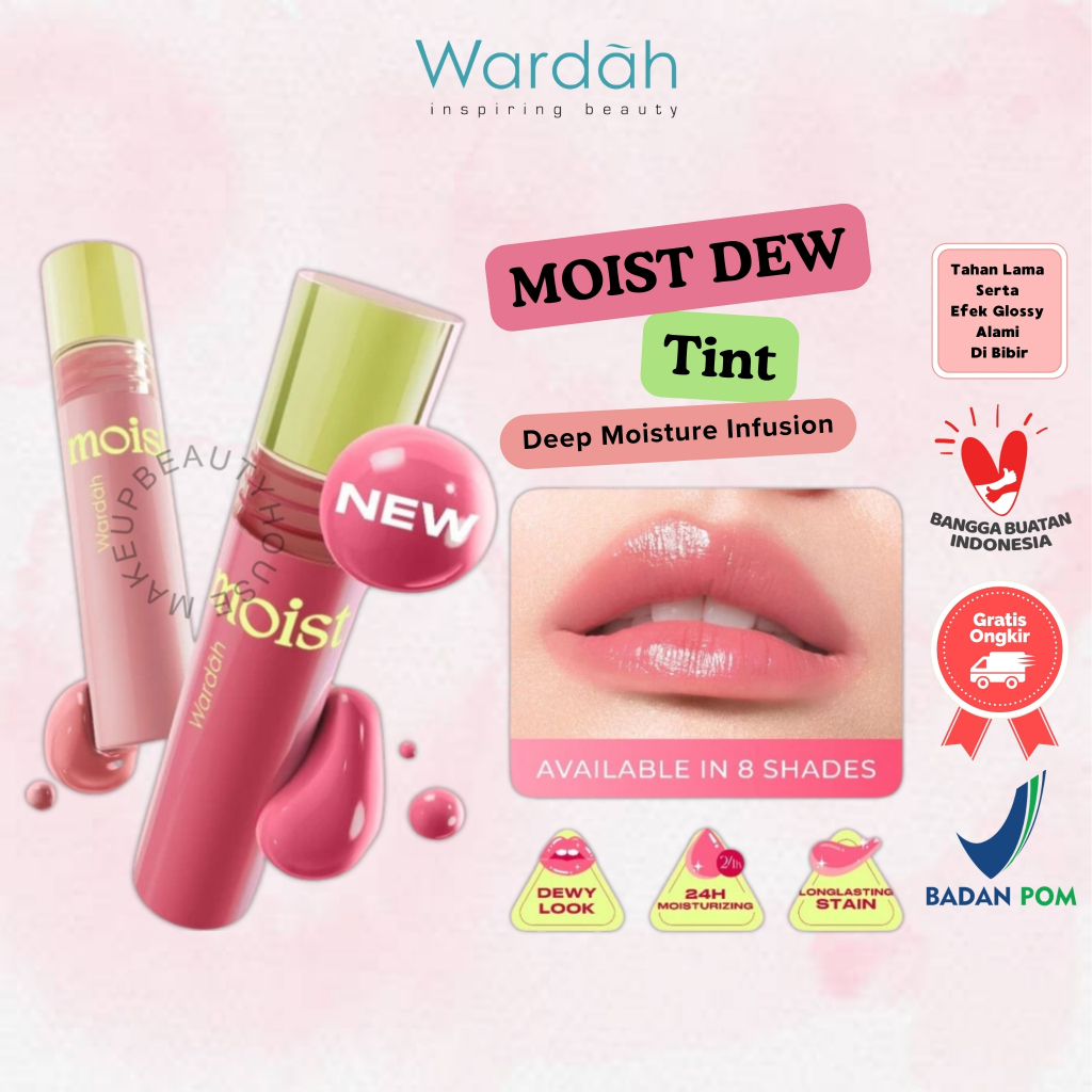 Jual WARDAH Moist Dew Tint 3g - Liptint yang Mengandung Oat Milk dan ...