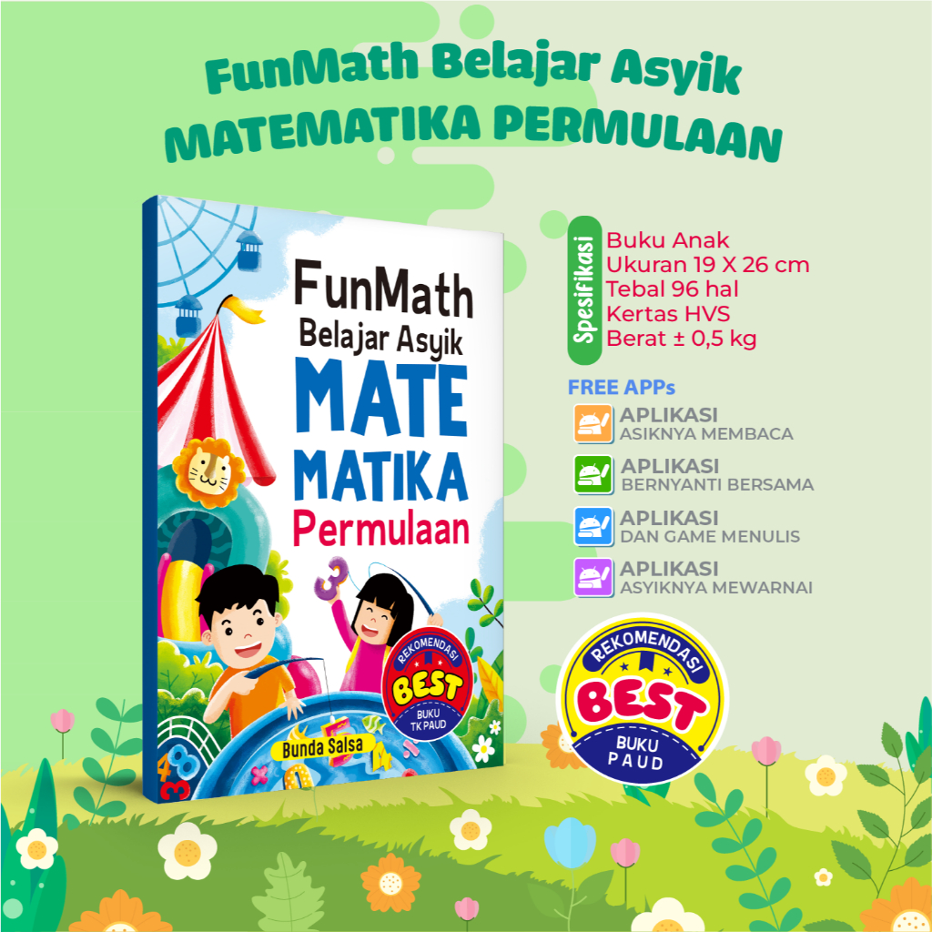 Jual BUKU TK DAN PAUD FUN MATH BELAJAR ASYIK MATEMATIKA BEST SELLER ...