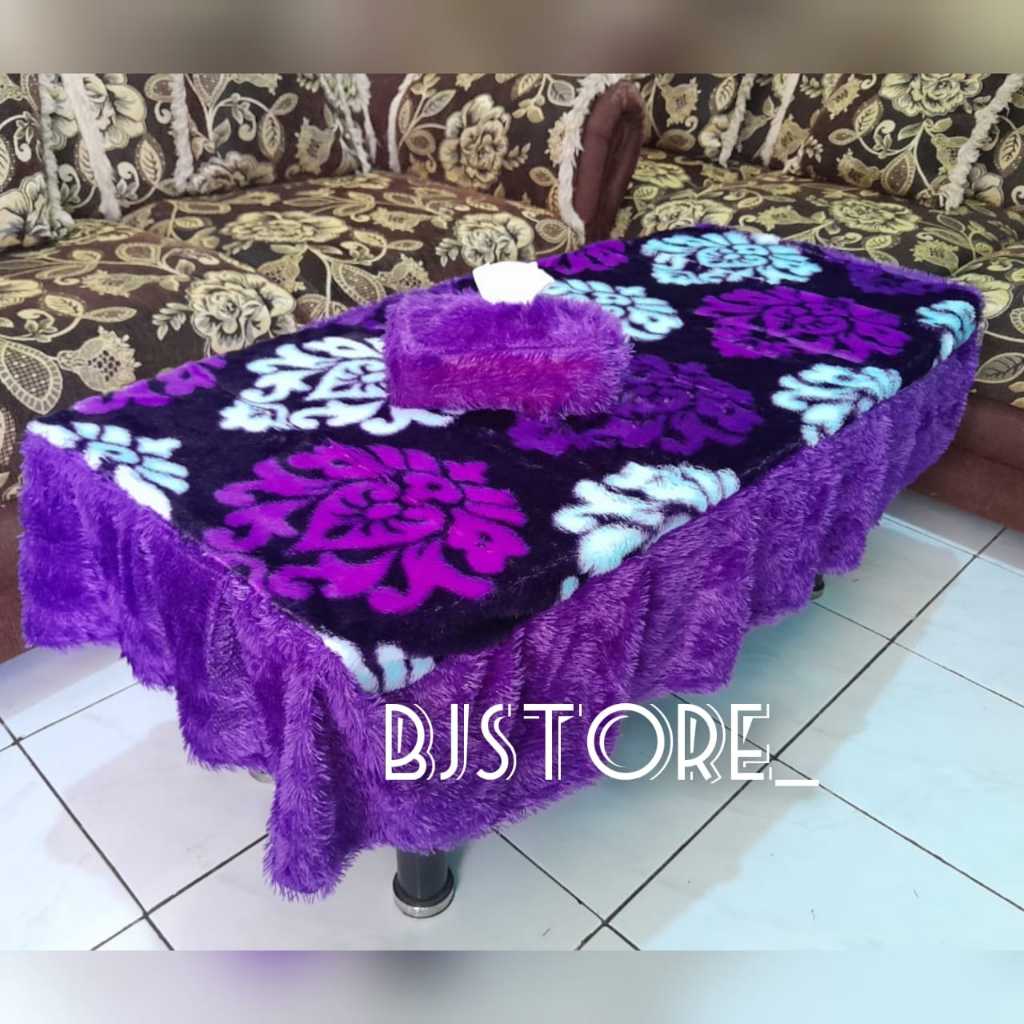 Jual Taplak Meja Rumbai MOTIF BATIK Bulu Rasfur Ukuran 100X50 CM ...