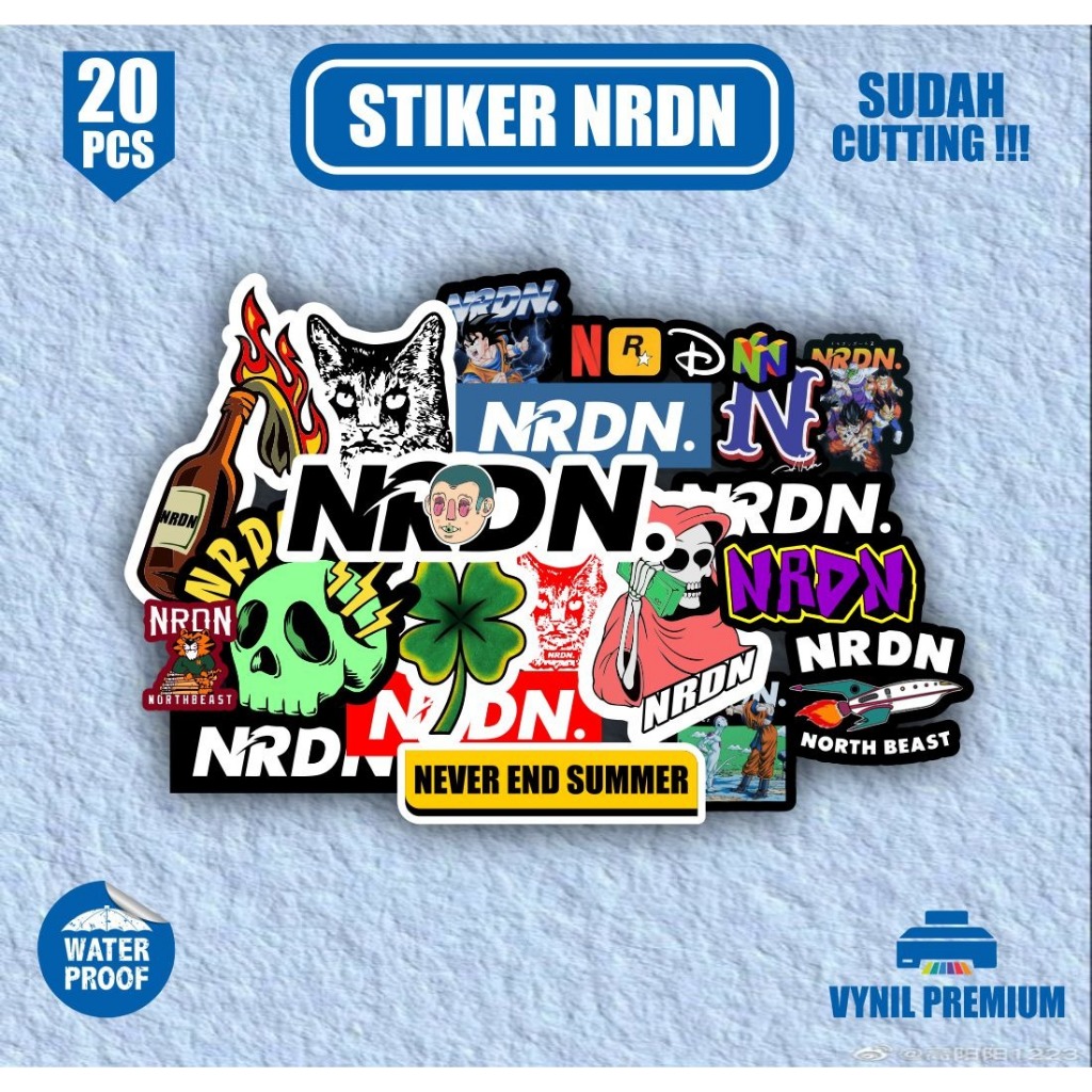 Jual stiker pack vynil sudah terpotong Stiker pack NRDN isi 20pcs ...