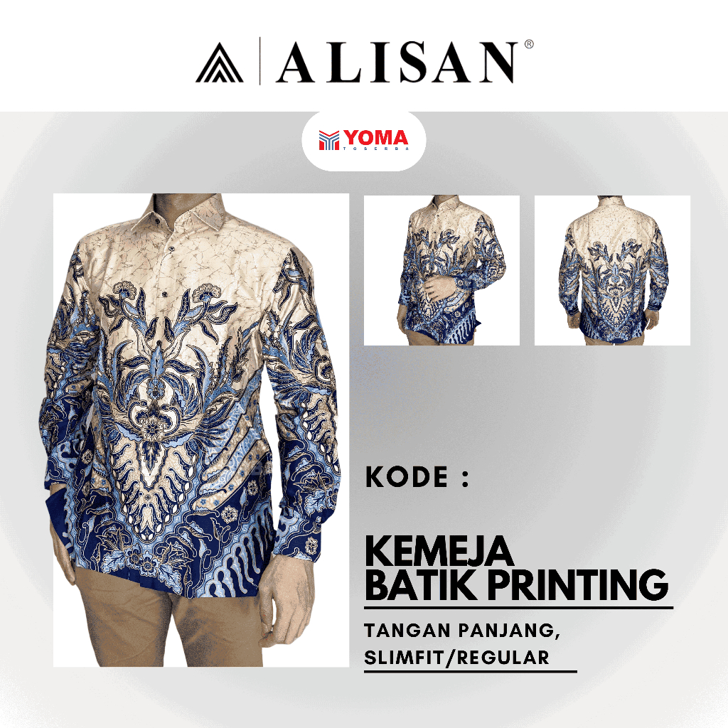Jual KEMEJA ALISAN BATIK (TANGAN PANJANG) | Shopee Indonesia