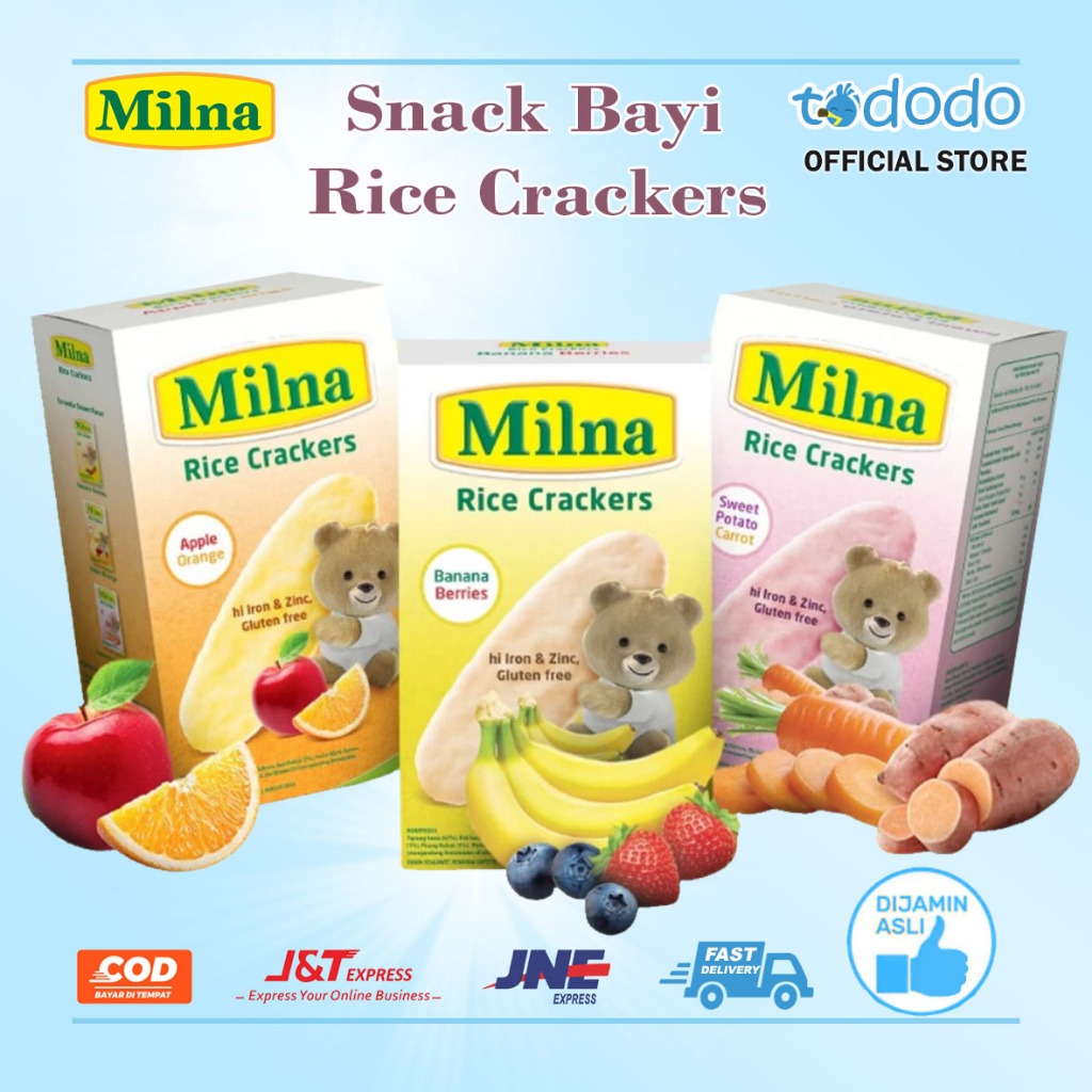Jual Milna Rice Crackers 20gr / Biskuit Bayi | Shopee Indonesia