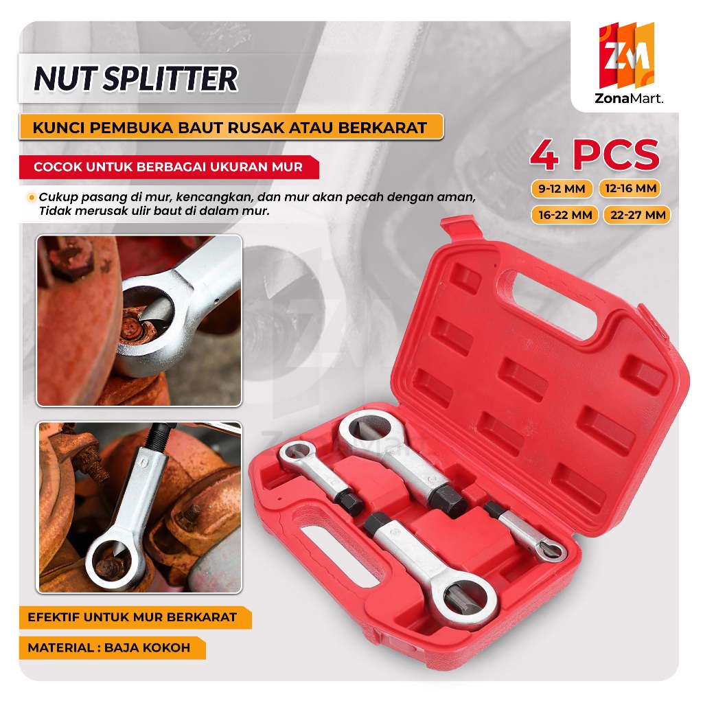 Jual No1 Alat Ekstraktor buka baut / Splitter Nut Bolt Extractor 9 ...