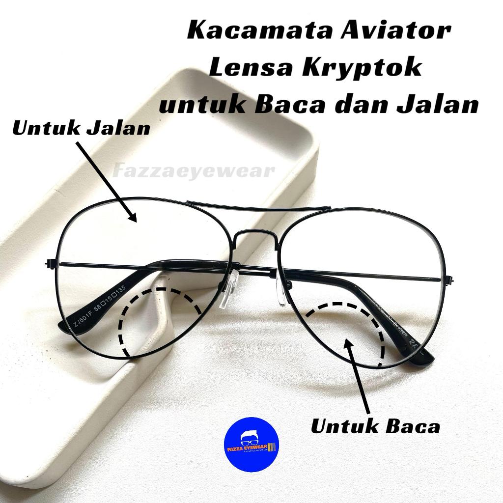 Jual Kacamata BL Baca dan Jalan Dobel Fokus Lensa Kryptok Model Frame ...