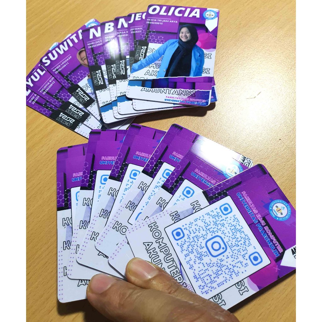 Jual kartu Id card standart kustom 1 sisi atau 2 sisi | Shopee Indonesia
