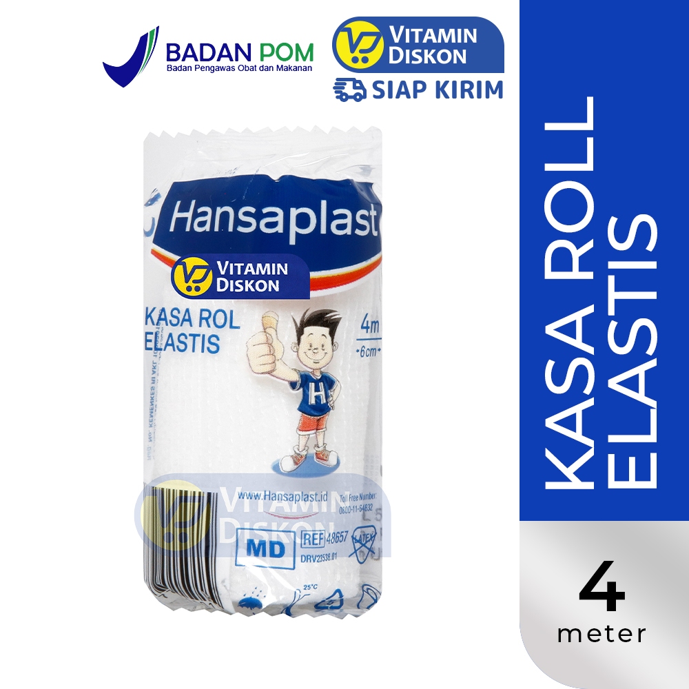 Jual HANSAPLAST KASA ROLL 4M X 6CM 1 ROLL | Perban Steril Kain Kasa ...