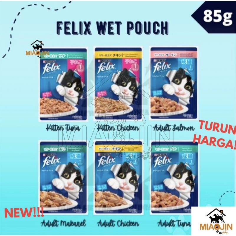 Jual FELIX Pouch Sachet 85gr - Makanan Basah Anak Kucing Kitten & Adult ...