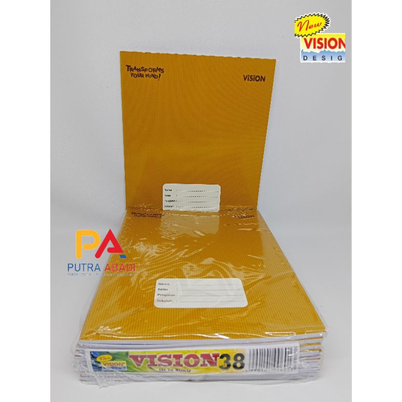 Jual Buku Tulis VISION 38 Lembar Isi 10 Buku Ukuran Kwarto Buku Tulis ...