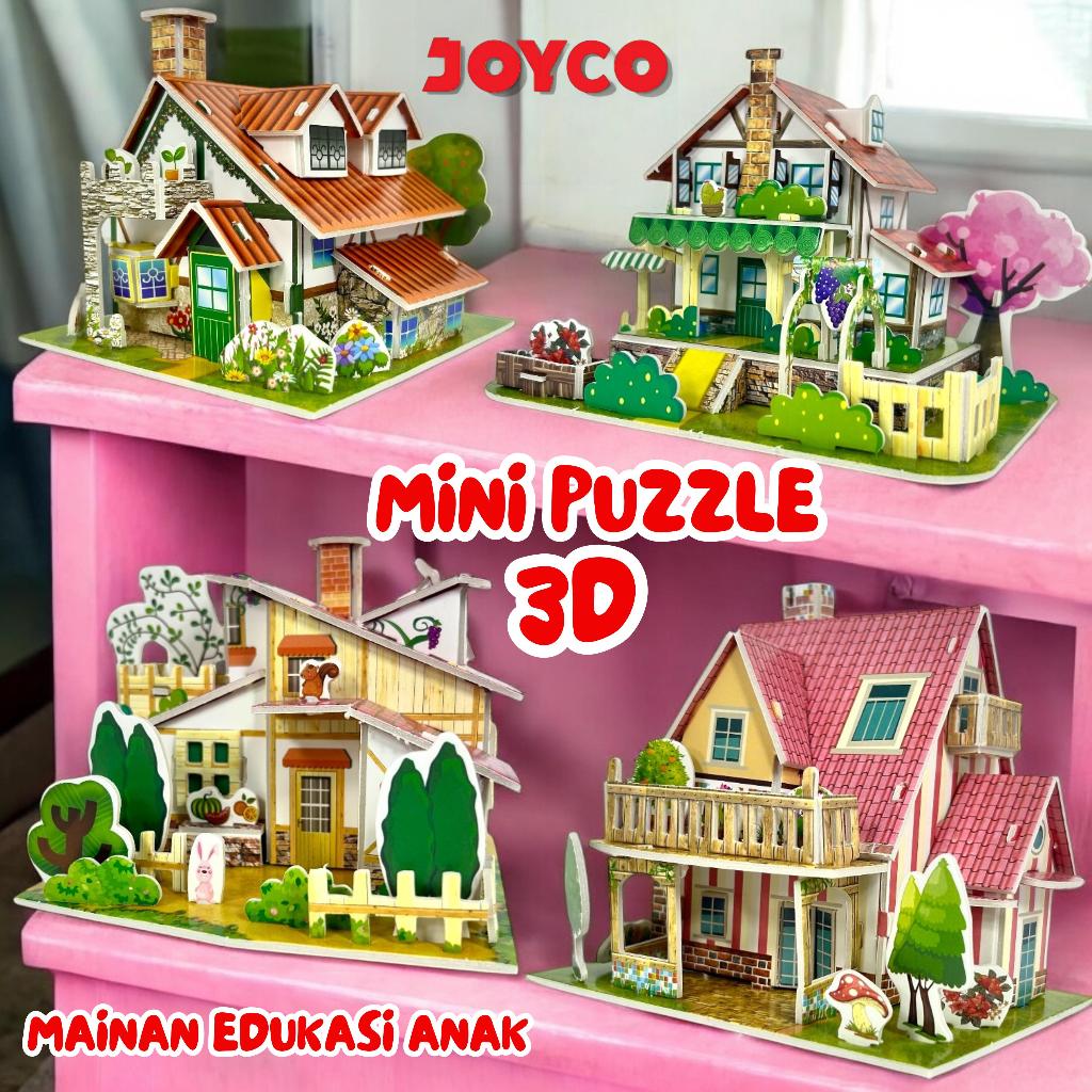 Jual DIY Mainan Anak Puzzle 3D Foam Paper HOUSE Mainan Puzzle Edukasi ...