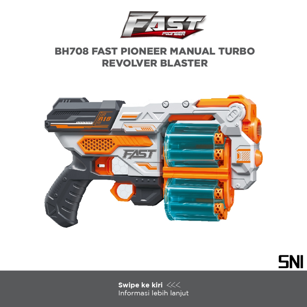 Jual Fast Pioneer - Manual Turbo Revolver Blaster / Mainan Tembak ...