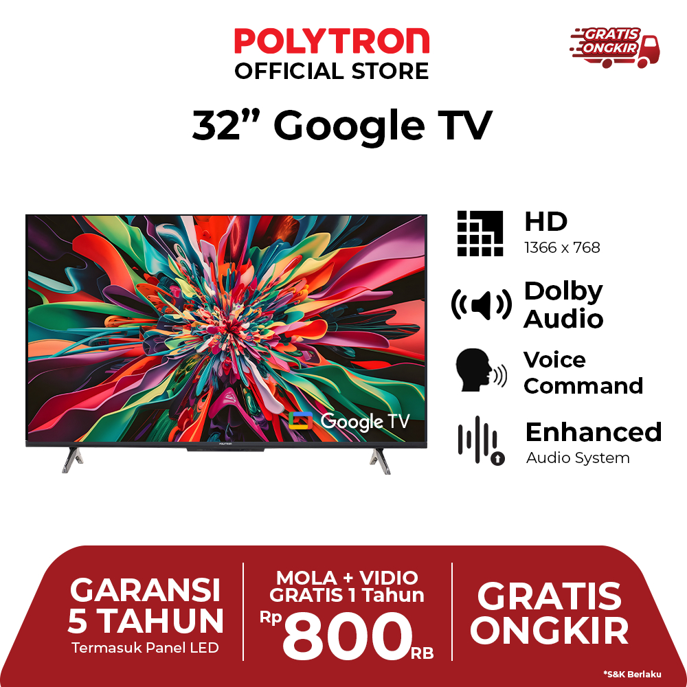 Jual POLYTRON Smart Cinemax Google TV 32 inch PLD 32RG9059 | Shopee Indonesia