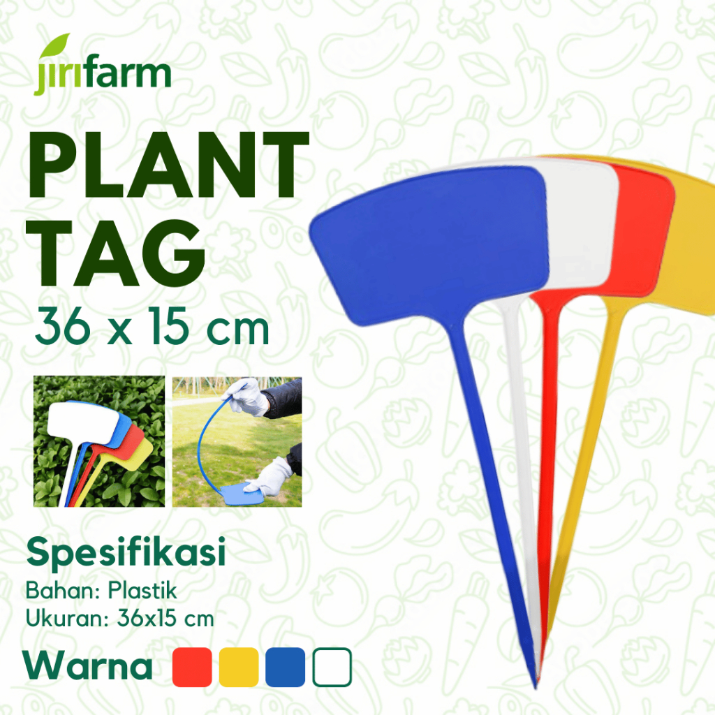 Jual JIRIFARM - Plant Tag 36x15 Name Label - Label Penanda Tanaman Tebal, Thick Model Tee - T ...