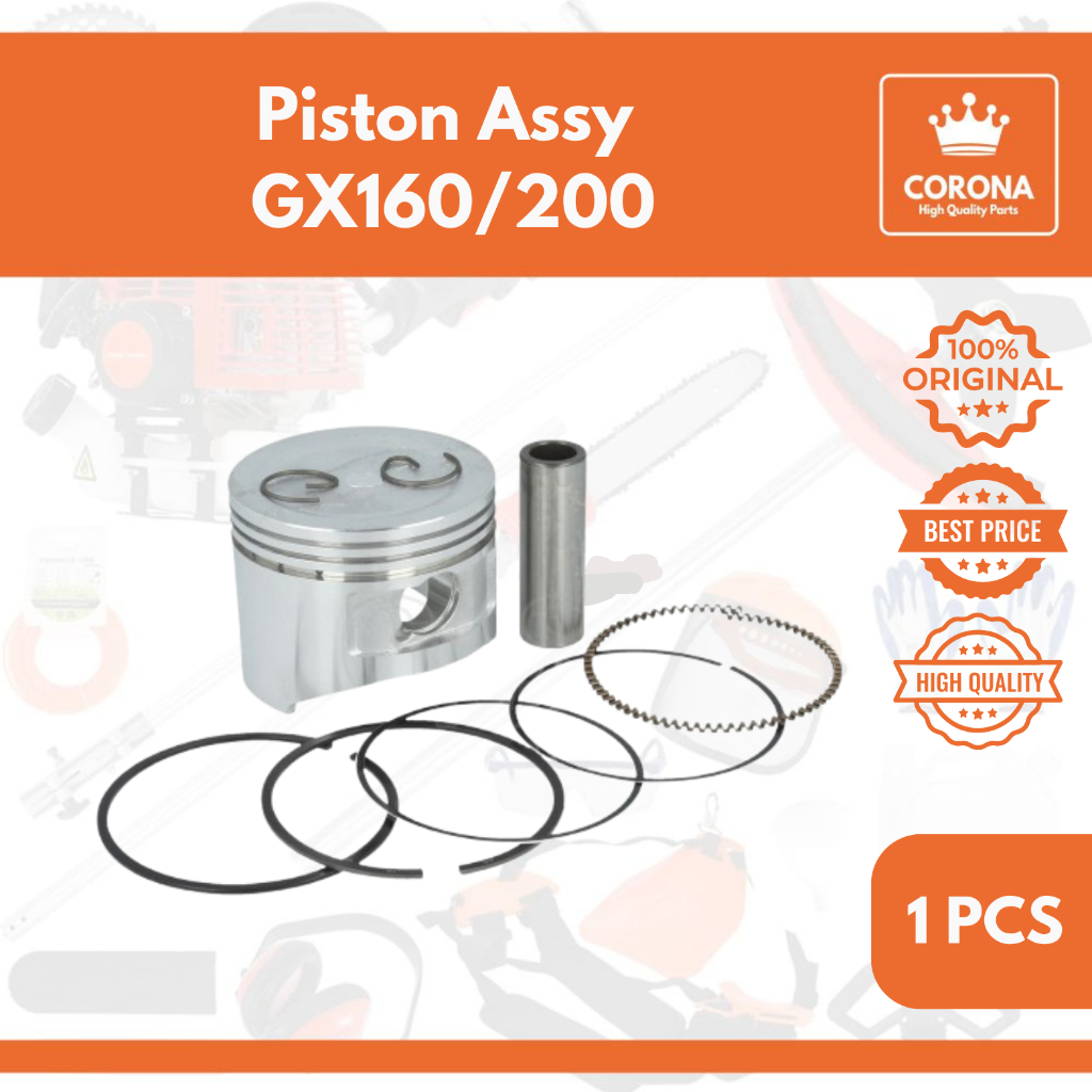 Jual Piston Assy GX 160 200 Komplit Set Ring Piston Lengkap Seker Seher Mesin Penggerak Honda ...