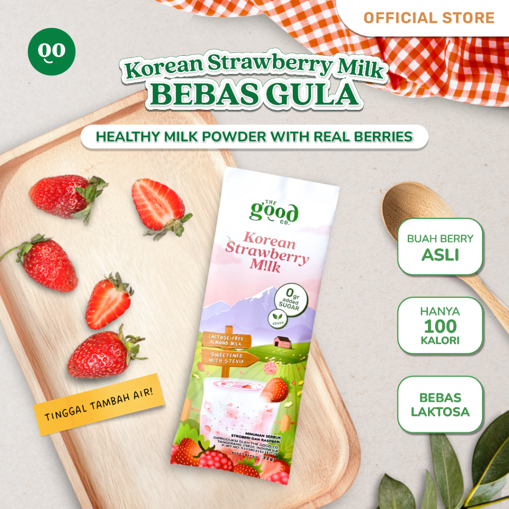 Jual [The Good Co.] Korean Strawberry Milk Sachet Bubuk Minuman ...