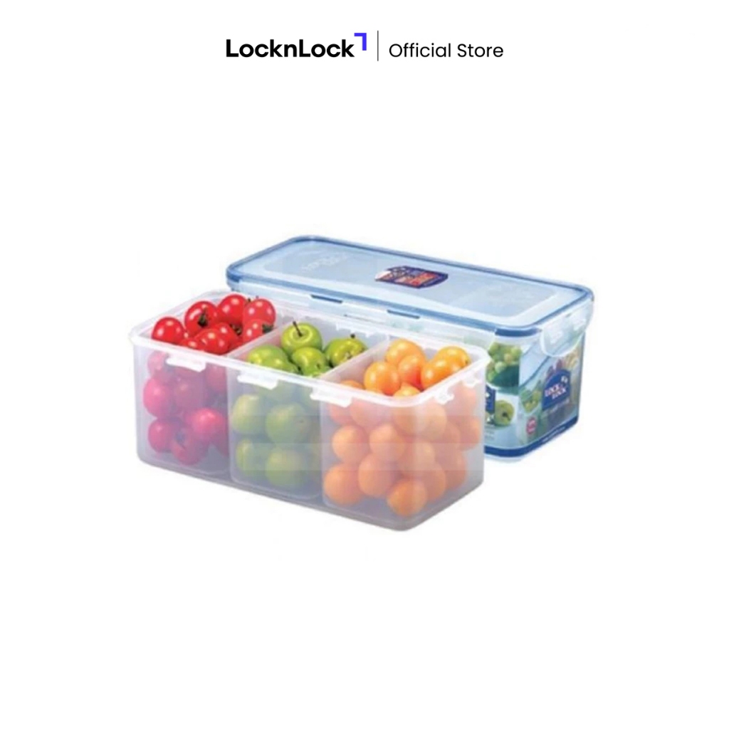Jual LocknLock Classic Kotak Makan Serbaguna Rectangular Short 3.4L With Divider - HPL848C ...